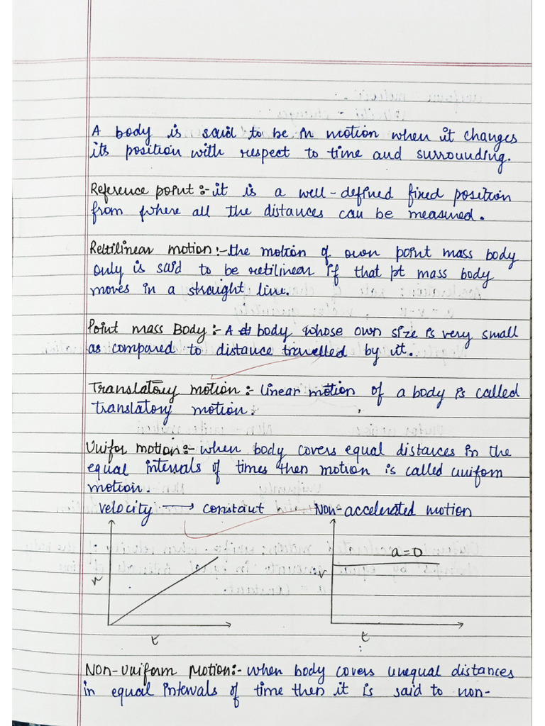 Chapter 2 Motion in Straight Line | PDF