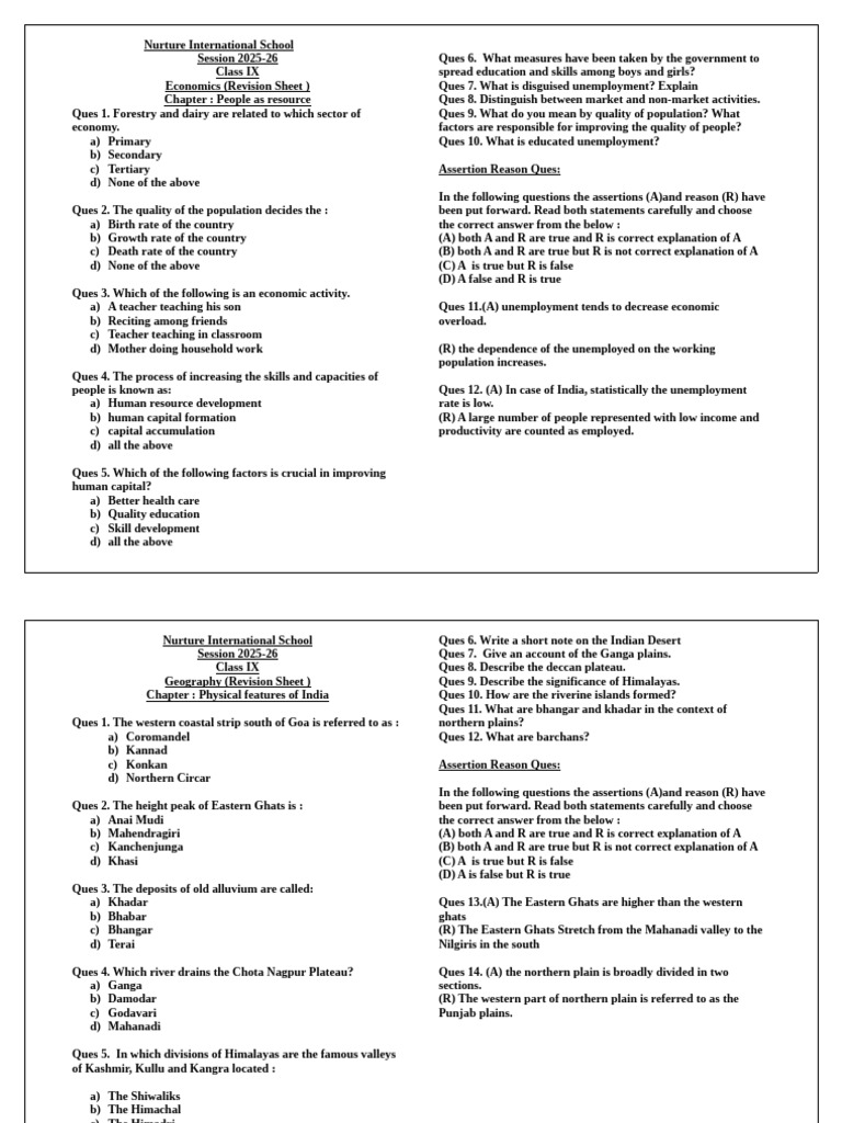 Class 9 Chapter 2 Geo and Eco 2 | PDF | Economies | Economics
