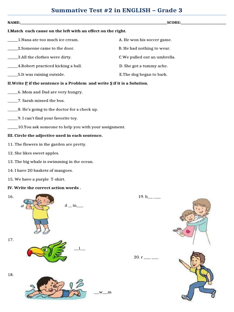 Second Summative Test All Subj. | PDF