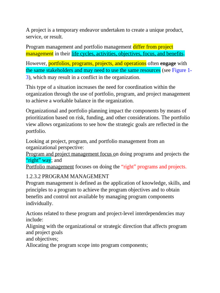 Project, Program, and Portfolio Management Overview | PDF | Project ...