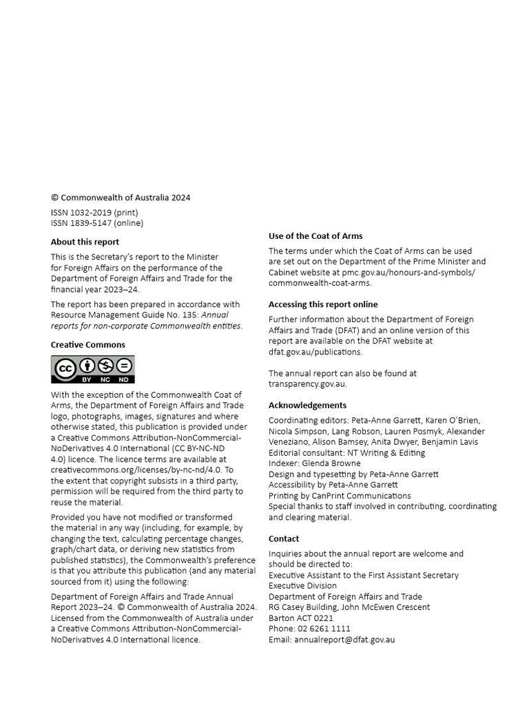 Dfat Annual Report 2023-24-3 4 | PDF | Australia | Indigenous Peoples ...