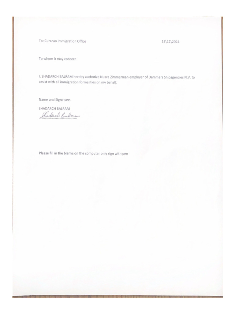 Authorization Letter (1).Dox | PDF