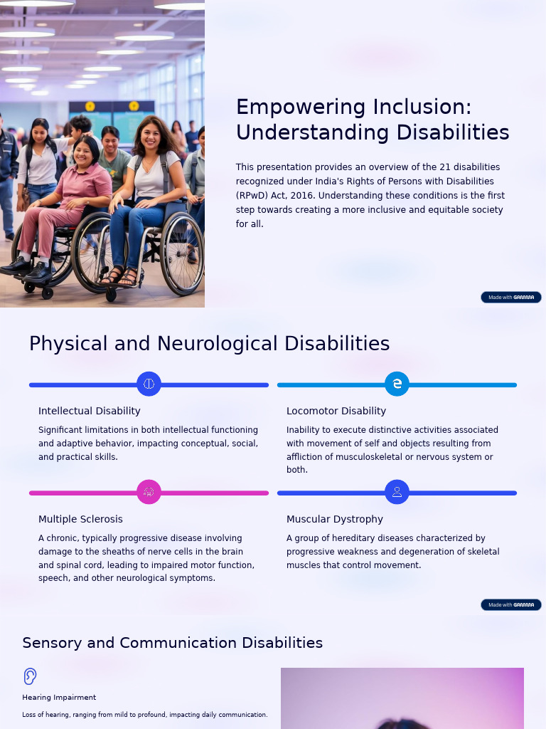 Empowering Inclusion Understanding Disabilities | PDF | Disability ...
