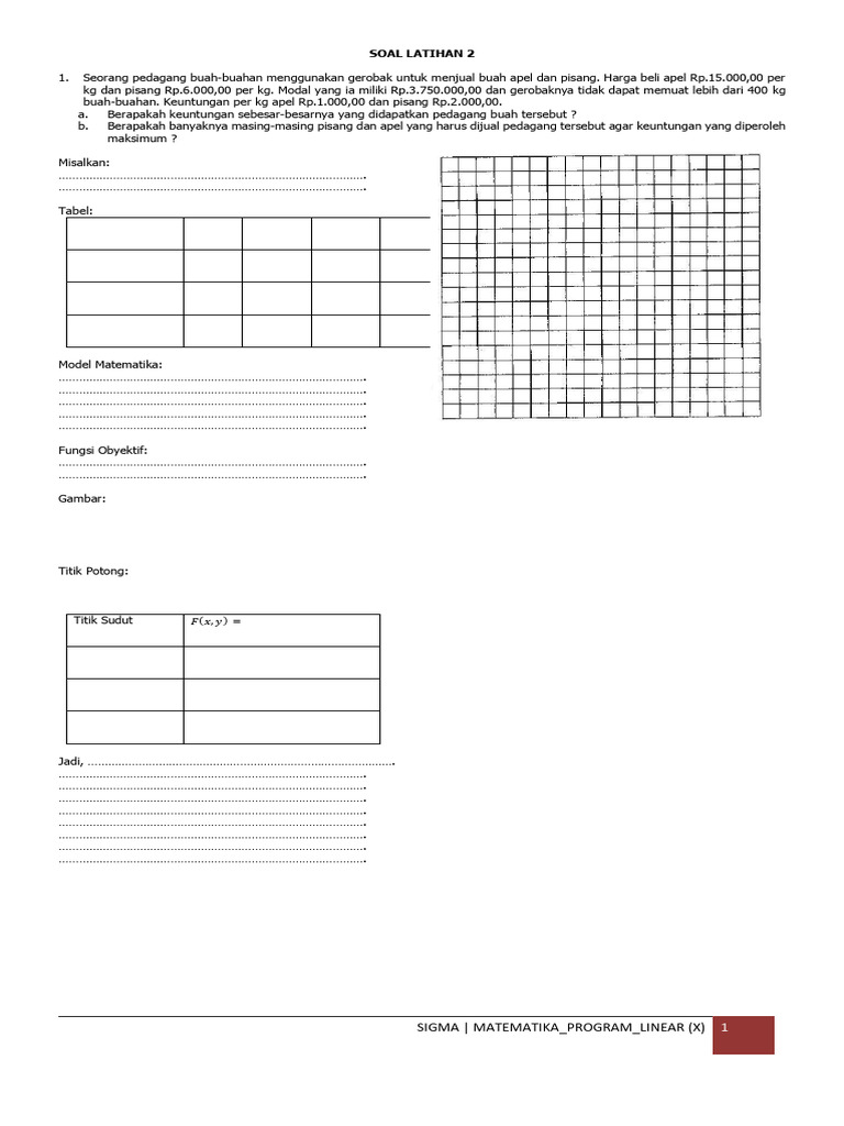 MATEMATIKA_PROGRAM_LINEAR_2025 | PDF