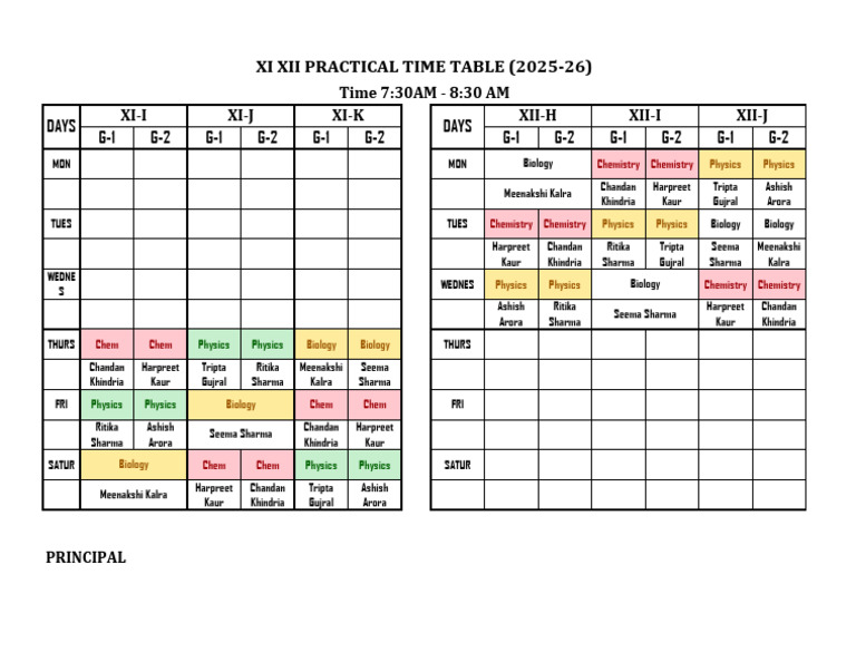 Practical TT Xi Xii-2025!26!1 | PDF | Natural Sciences | Physical Sciences
