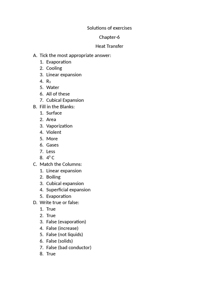 Physics Chapter-6 Heat Transfer | PDF | Evaporation | Thermal Expansion