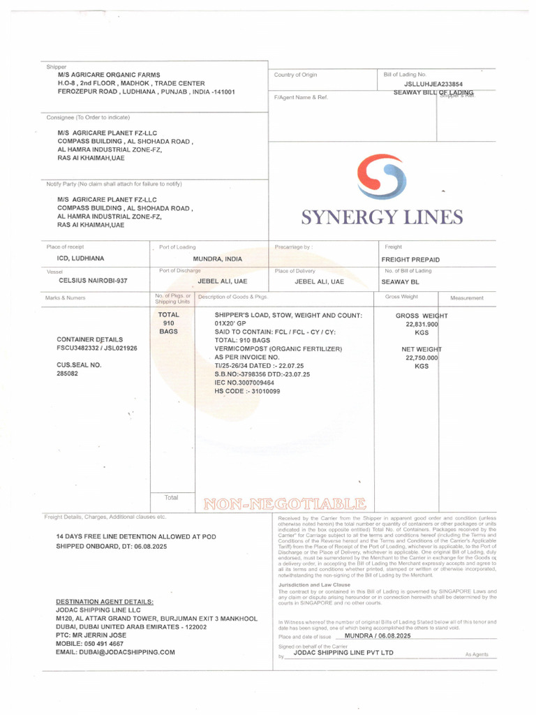 Jslluhjea233854 (Seaway BL) | PDF