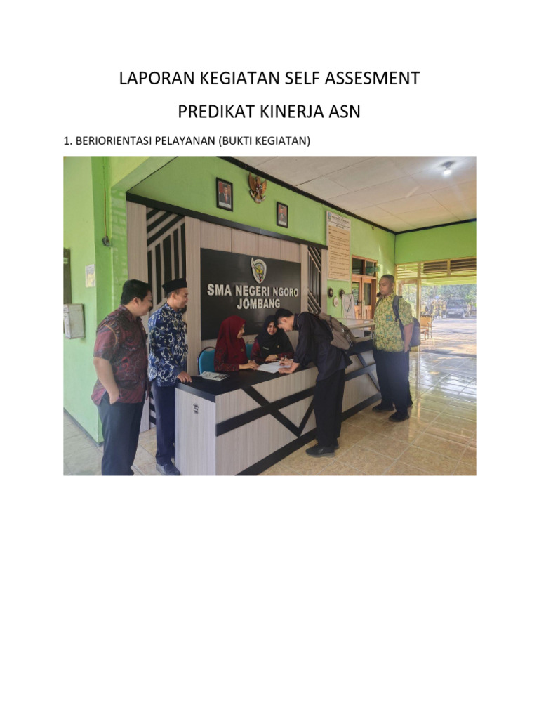 Laporan Self Assessment Kinerja ASN | PDF