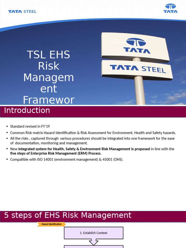 EHS Risk Management Framework Overview | PDF | Risk | Risk Management
