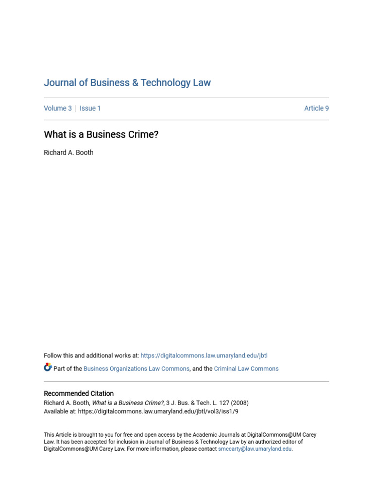 Understanding Business Crimes | PDF | Crimes | Crime & Violence