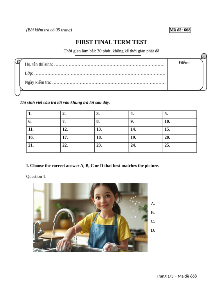 Final Term Test - Code 668 | PDF | Chess Theory | Chess