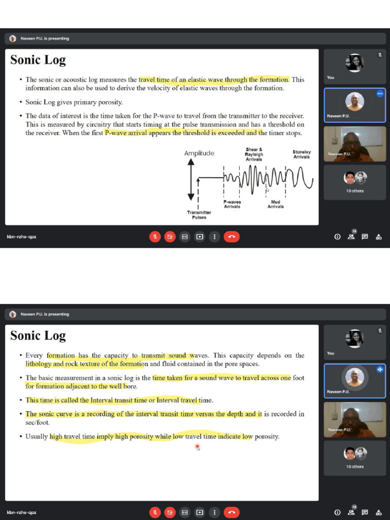 Sonic Log | PDF
