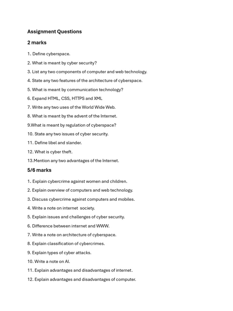 Cs Assignment Qns | PDF