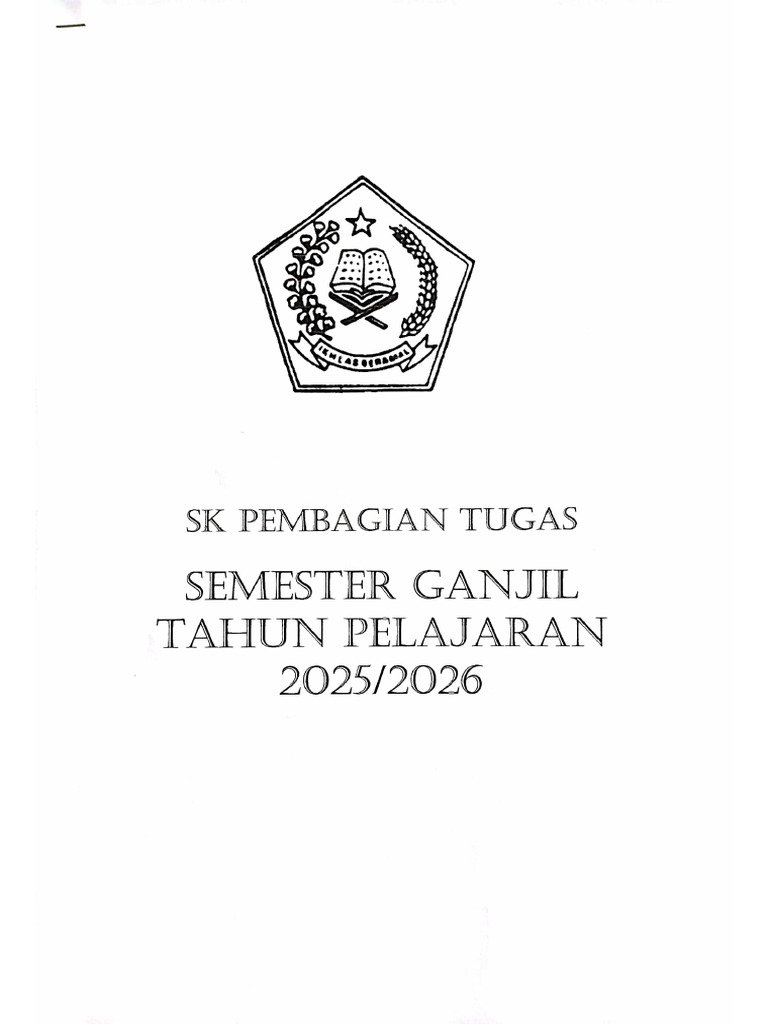 SK Pembagian Tugas Baru Tp. 20252026 | PDF