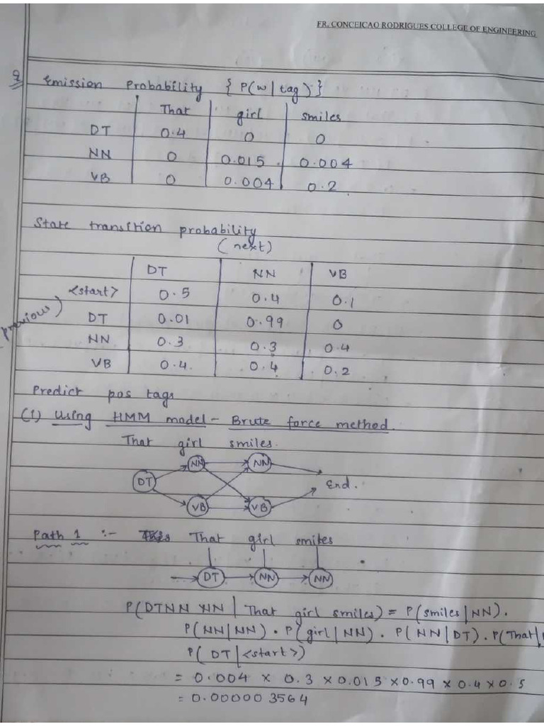 HMM Pos Tag | PDF