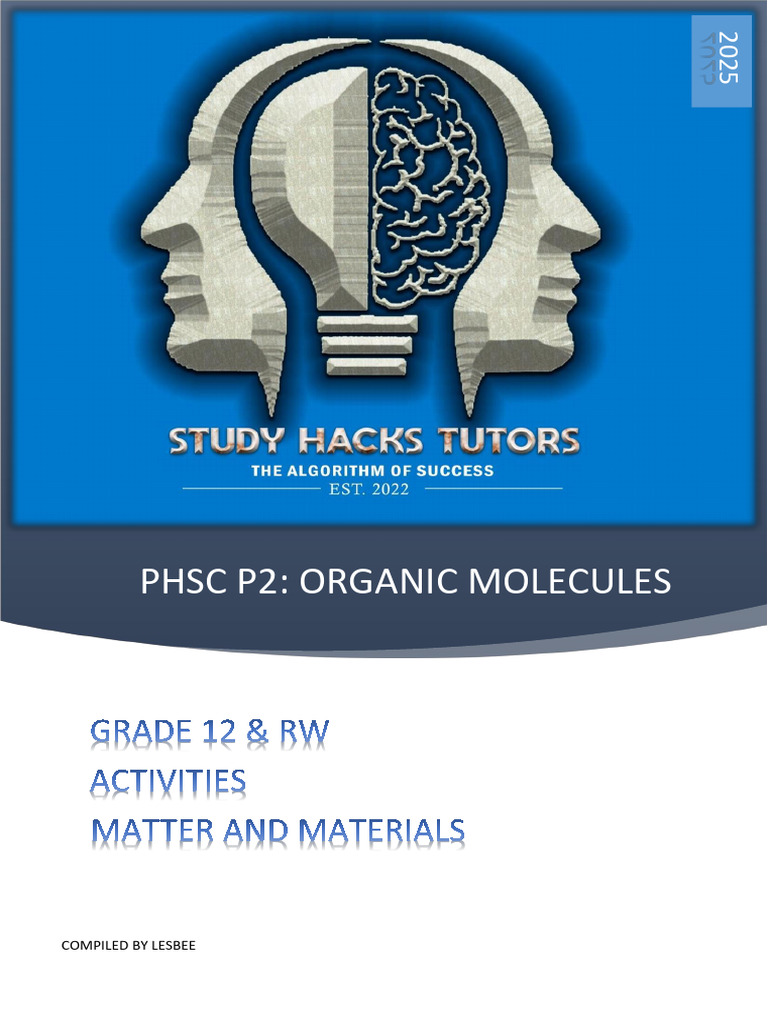 Activities-G12 PHSC Organic Molecules | PDF
