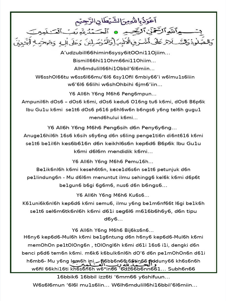 Teks Doa Upacara Bendera | PDF