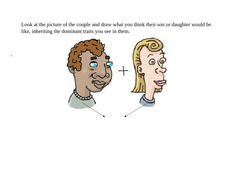 Look at The Picture of The Couple and Draw What You Think Their Son or ...