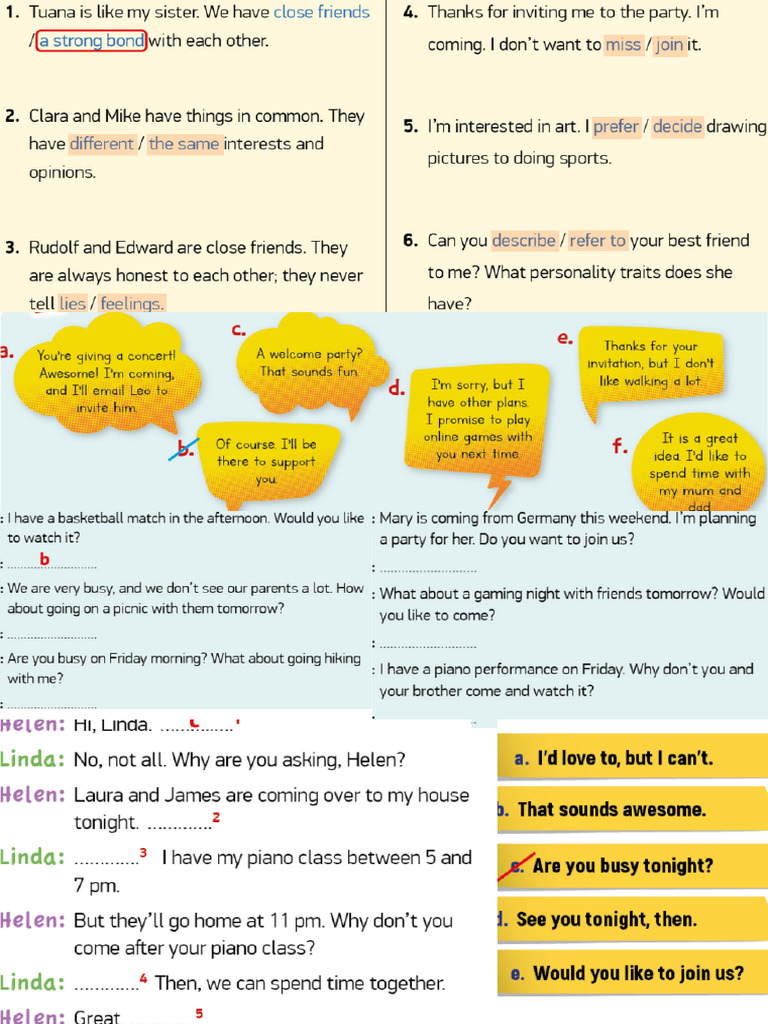 Build Friendship Get On Well With | PDF