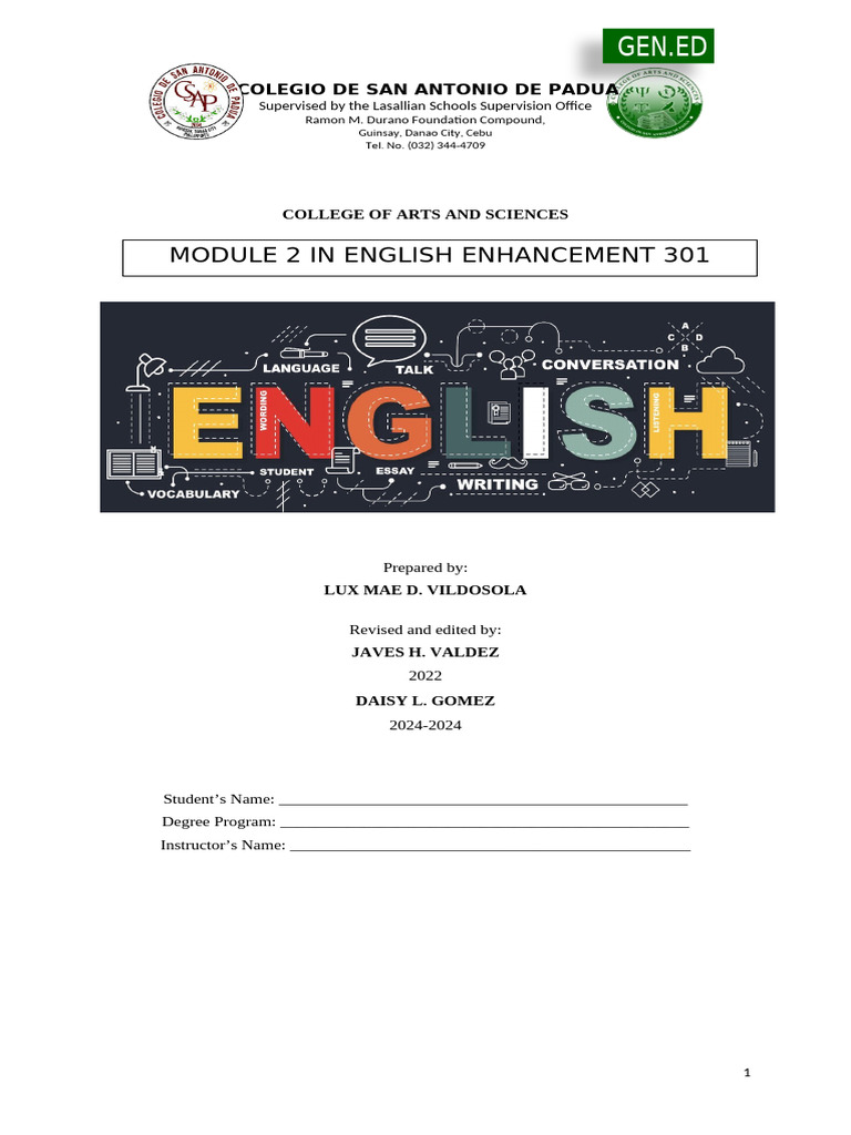 Ee 301 Midterm Module Revised | PDF | Question | Sentence (Linguistics)