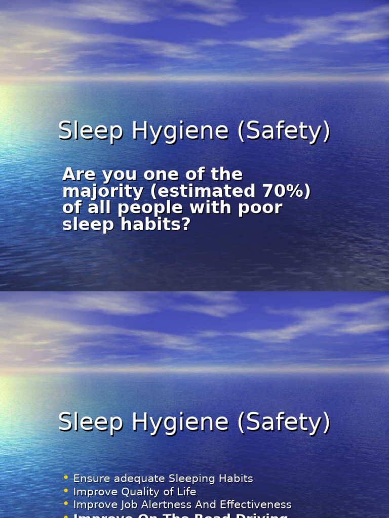 Essential Sleep Hygiene Tips for Safety | PDF | Sleep | Physiology