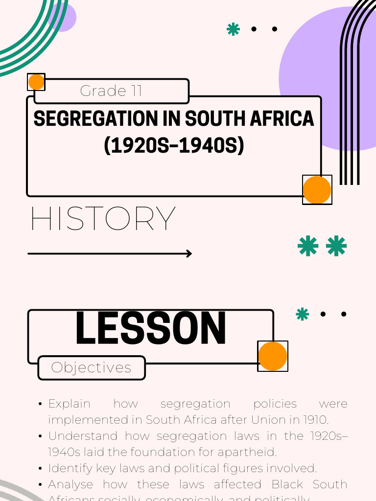 Segregation Policies in Early Apartheid | PDF | Apartheid | South Africa