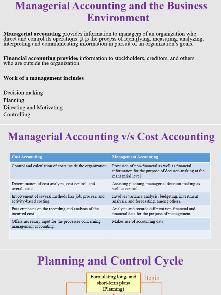Module 1 - Management Accounting An Overview | PDF | Management ...