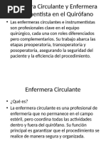 Funciones de Enfermera Instrumentista y Circulante | PDF | Cirugía | Enfermería