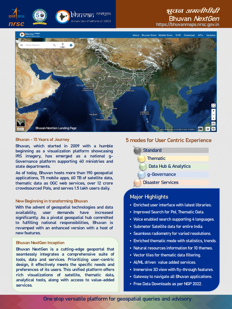 Bhuvan | PDF | Data | Geographic Information System