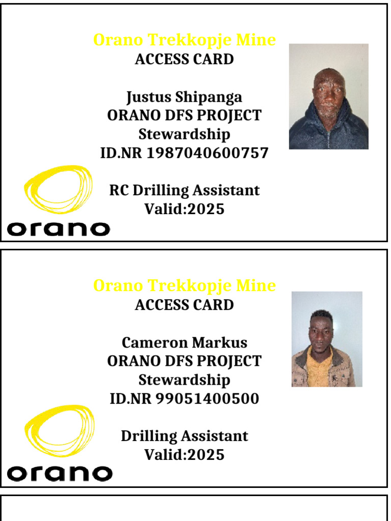Access Card Template | PDF