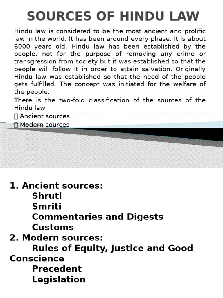 Sources of Hindu Law Explained | PDF | Indian Religions