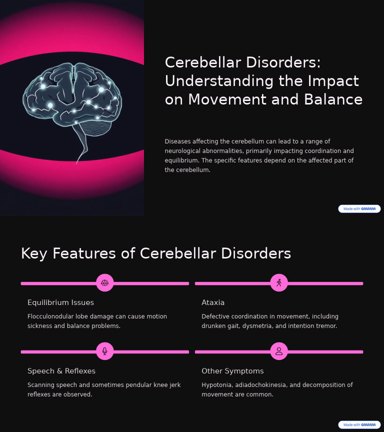 Cerebellar Disorders Understanding The Impact On Movement and Balance | PDF