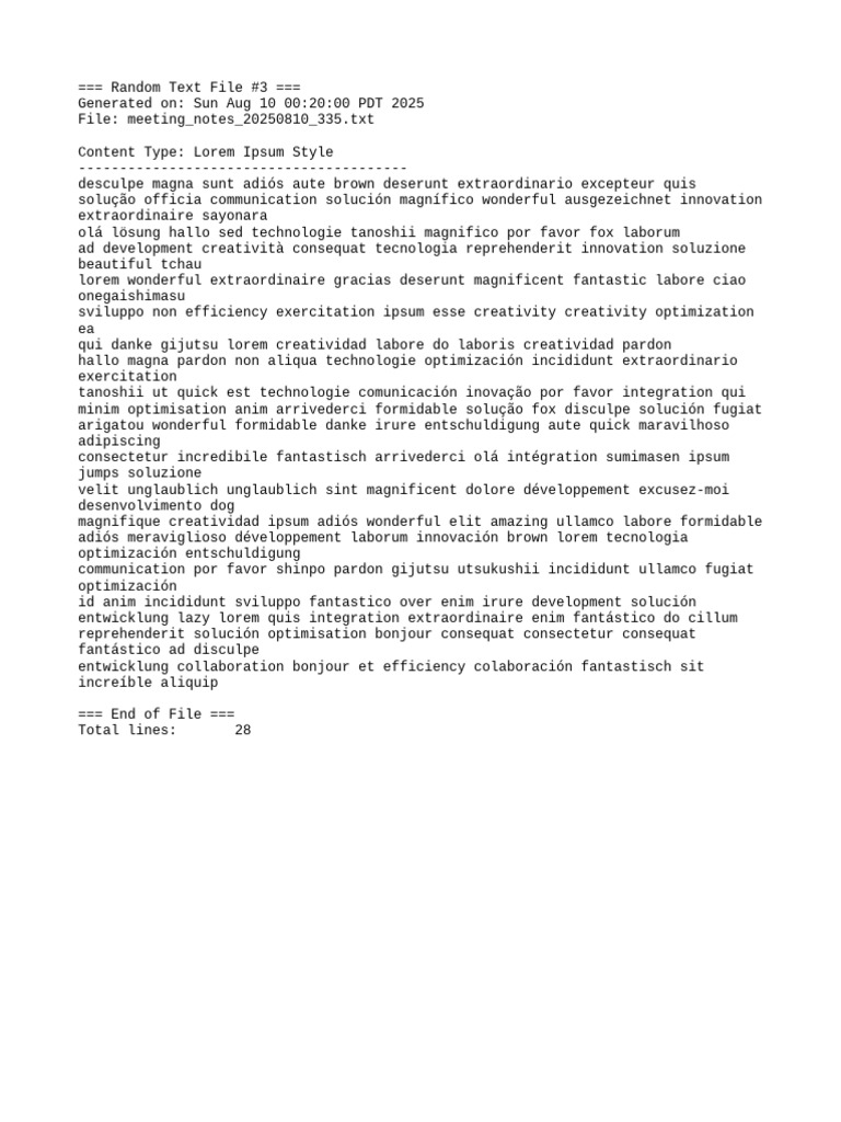 Random Meeting Notes on Innovation | PDF