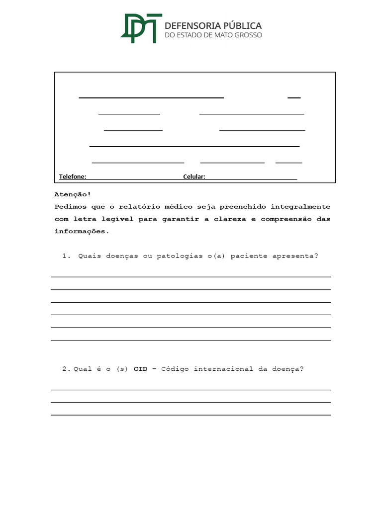 Modelo de Relatório Médico Completo | PDF | Remédio | Especialidades ...