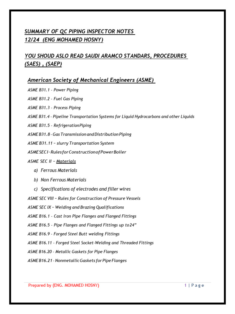 Piping Notes (Eng - Nohamed Hosny) | PDF | Pipe (Fluid Conveyance) | Valve