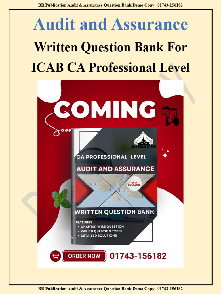 Audit and Assurance Written Question Bank | PDF | Audit | Internal Control