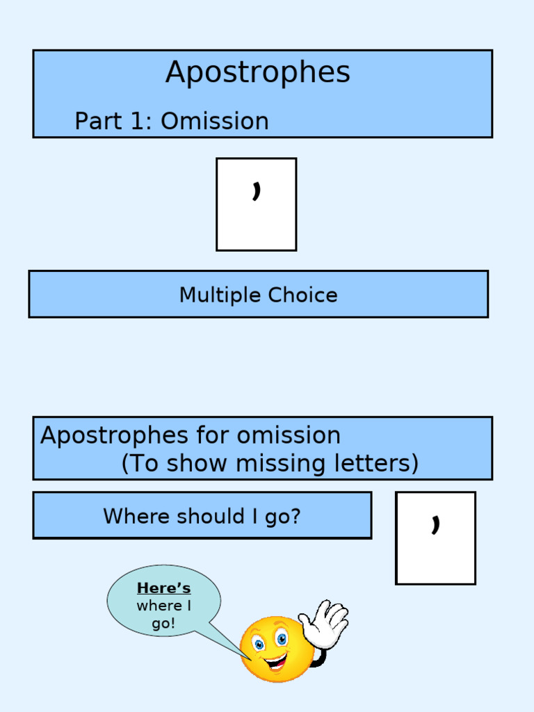 Apostrophe Omission M Choice | PDF | Writing