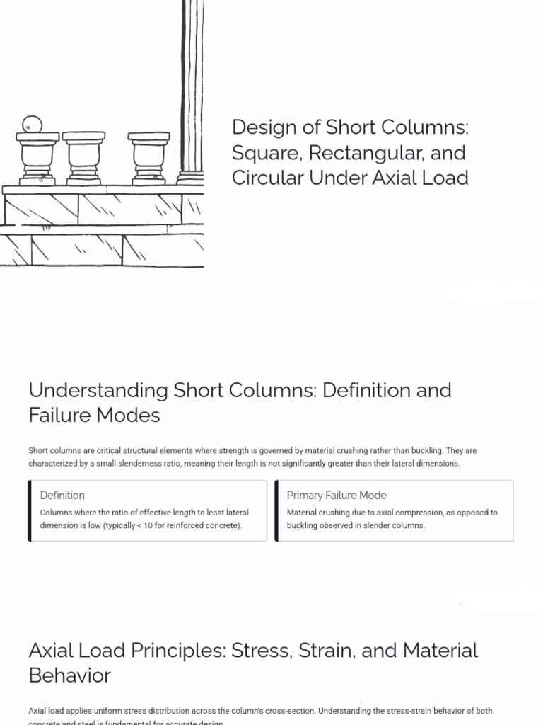 Understanding Short Columns and Design | PDF | Column | Mechanical ...