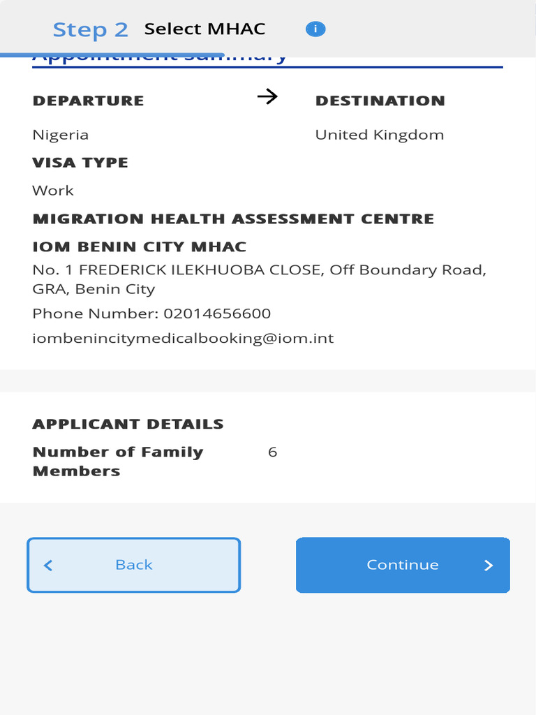 IOM Lagos Medical Booking Guide | PDF
