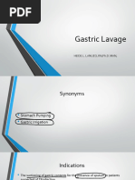 Gastric Lavage Procedure Overview | PDF | Syringe | Medicine