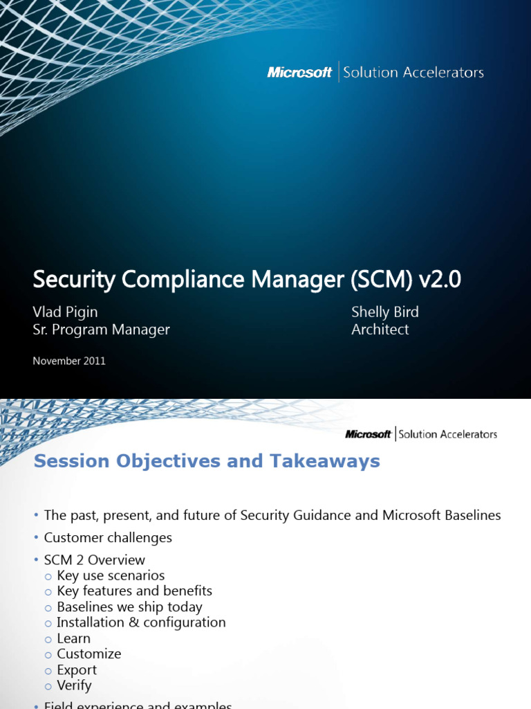 Download Security Compliance Manager 2.0 | PDF | Group Policy | Computing