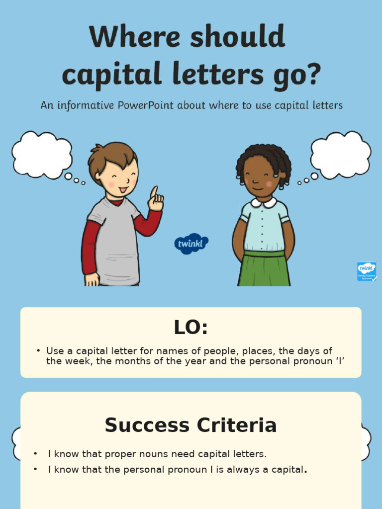 T2 E 854 Where Should Capital Letters Go Lesson Teaching PowerPoint Ver ...
