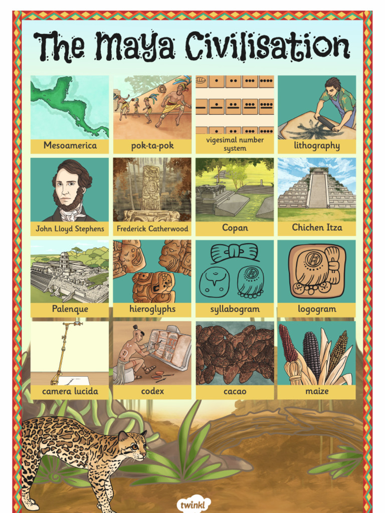 The Maya Civilisation Word Grid - 2 X A3 | PDF
