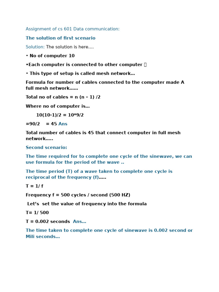 Cs 601 Assignment | PDF