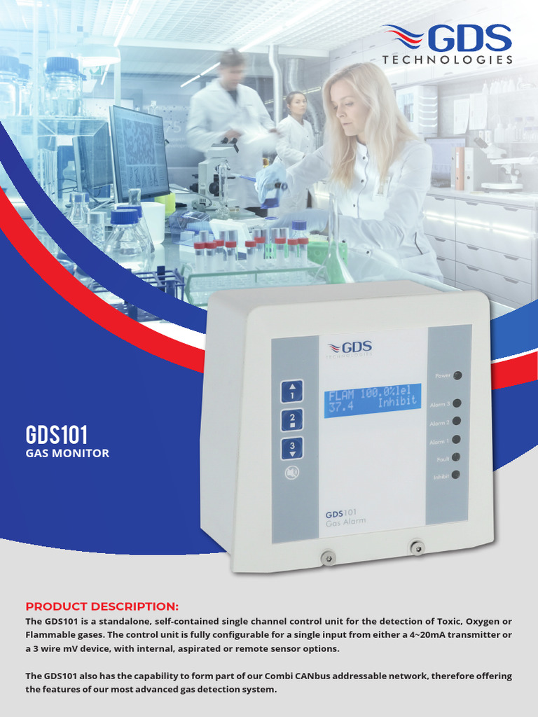 GDS101 Gas Monitor Specifications | PDF | Chlorine | Oxide
