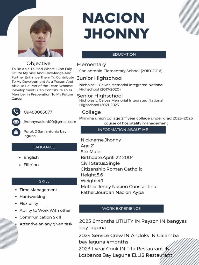 Blue Professional Modern CV Resume 2 | PDF