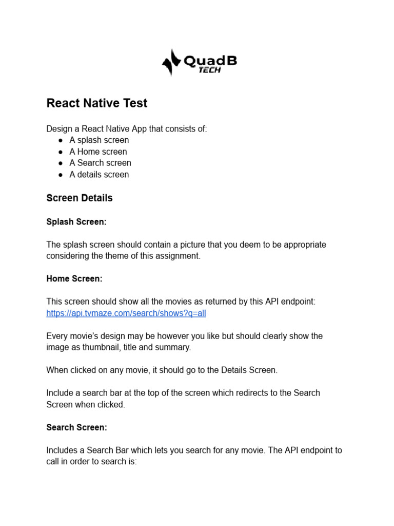 React Native Movie App Design Guide | PDF