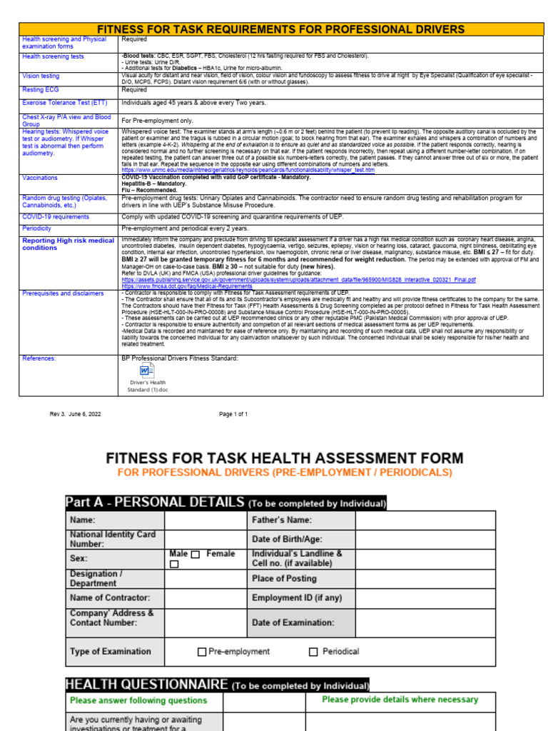 FFT Forms Professional Drivers 3 4 (1) | PDF | Diabetes | Thrombosis