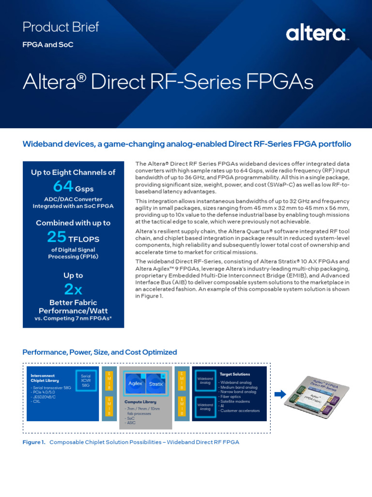 Altera Direct RF-Series FPGA Overview | PDF | Field Programmable Gate ...