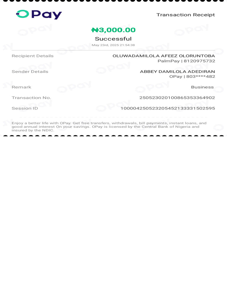 Transaction Receipt-250523020100865353364902 | PDF